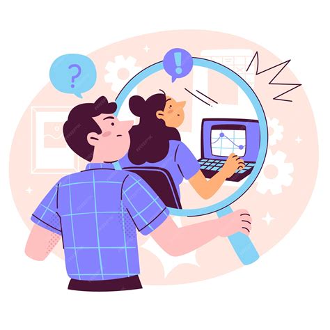 Free Vector Analyzing The Problem Concept Illustration