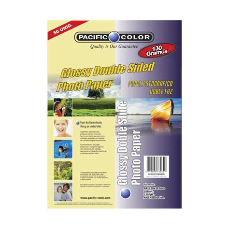 Pacific 50 Hojas Papel Fotográfico Doble Faz Glossy 130grs A4 Ps
