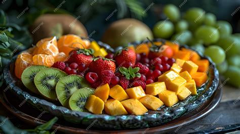 Premium Photo Fruits And Vegetables In The Shape Of A Heart