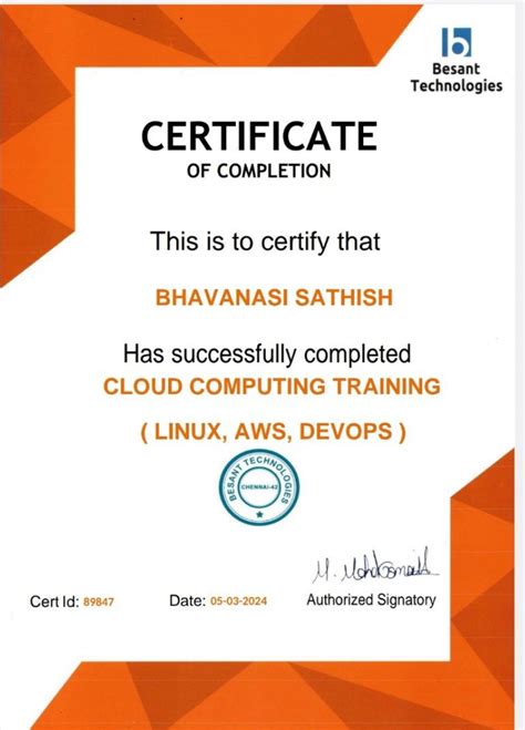 Sathish Bhavanasi On Linkedin Completed Cloud Computing Courses