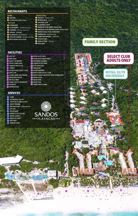 Sandos Playacar Map Of Grounds 2021 Timeshare Promotions Vacation