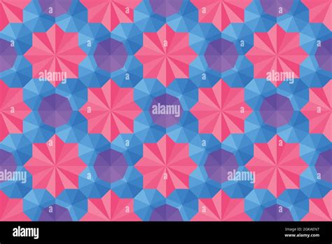 Seamless 3d Pattern Of Geometric Shapes Like Pyramids Triangles And