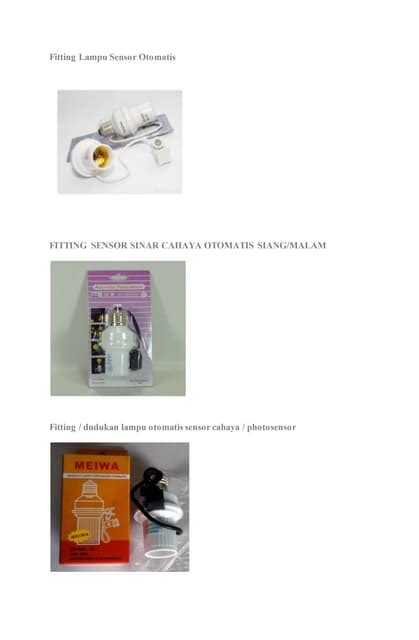 Fitting Lampu Sensor Otomatis Pdf