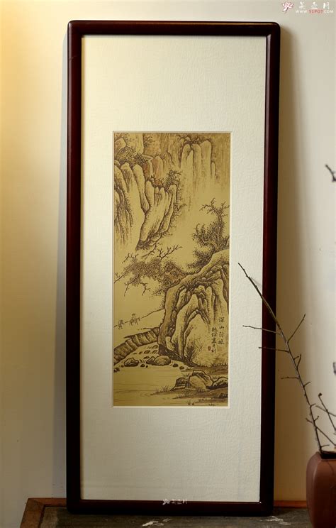 紫砂壶图片张听刚新意装饰 山水壁画 韵味十足 紫砂商城 美壶网