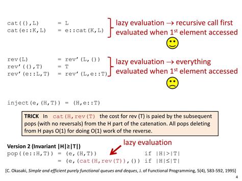 ppt functional queues and deques lazy evaluation and efficiency