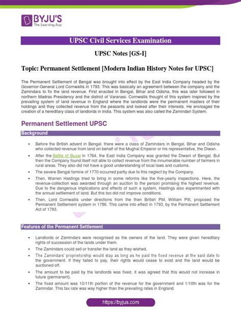 Upsc Civil Services Examination Upsc Notes Gs I Topic Permanent