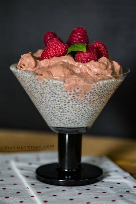 Raspberry Mousse And Chia Parfait At Home With Vicki Bensinger