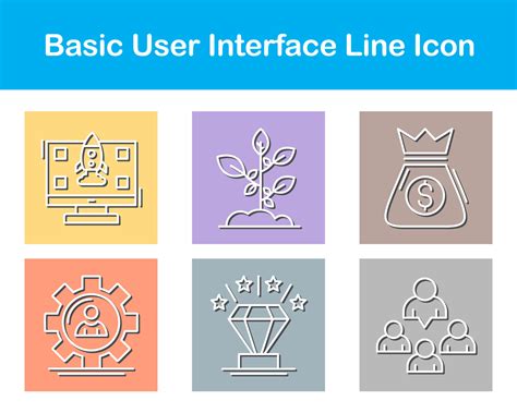 Basic User Interface Vector Icon Set Vector Art At Vecteezy