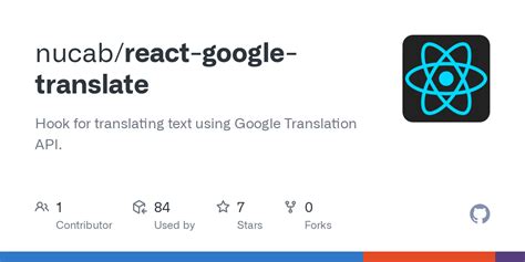 Github Nucab React Google Translate Hook For Translating Text Using