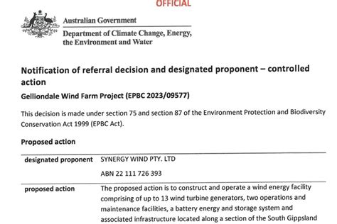 Assessment Process Update Gelliondale Wind Farm