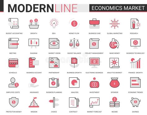 Economics Flat Concept Vector Illustration Stock Vector Illustration
