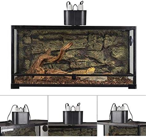 Dual Reptile Light Fixture For Reptile Dome Lamp Shade Uvb Uva Heating