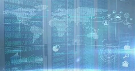 Animation Of A World Map With Graphs Ove Stock Video Pond