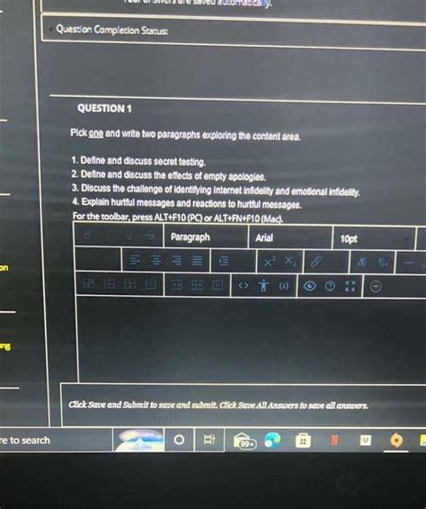 Question Completion Status QUESTION Pick One And Chegg Com