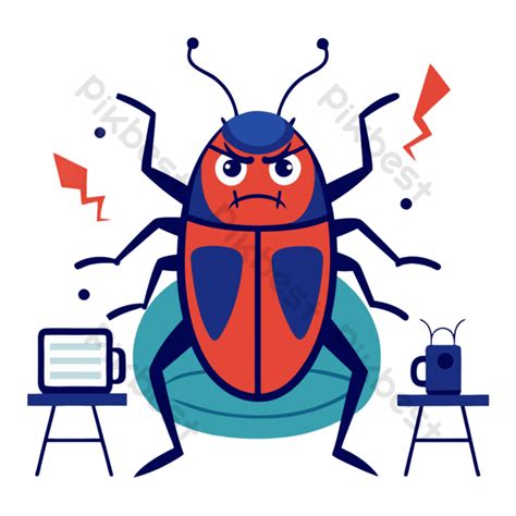 Beetle Bug Knocks Colorful Isolated Sticker Vector Png Images Free Download Pikbest