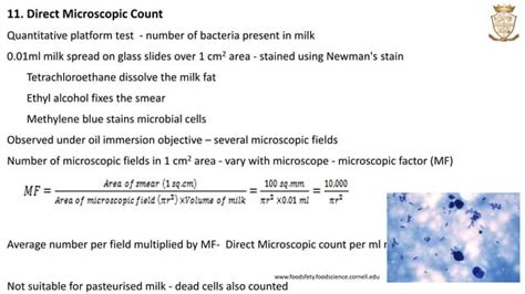 Microbiological Analysis Of Milk Part I Ppt