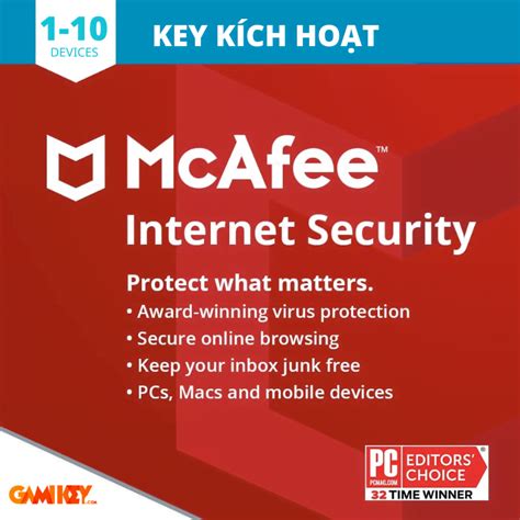 Mcafee Internet Security Giá Rẻ Chỉ Có Tại Gamikey