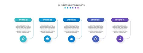 Horizontal Progress Bar Featuring 5 Arrow Shaped Vector Image