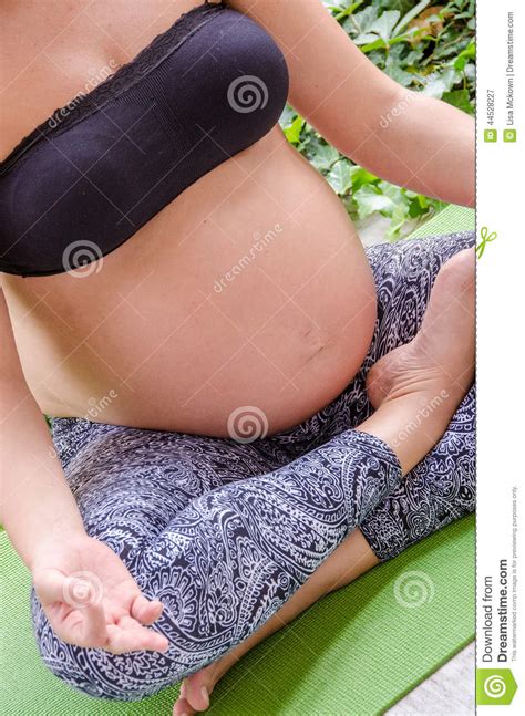 Maternity Yoga Stock Image Image Of Adult Female Environment 44528227