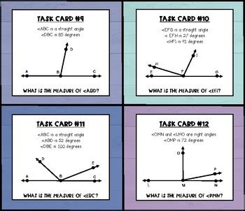 Measuring Angles Task Cards By The Classroom Corner TPT