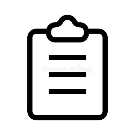Business Document Icon Line Isolated On White Background Black Flat