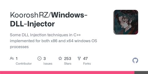 GitHub KooroshRZ Windows DLL Injector Some DLL Injection Techniques
