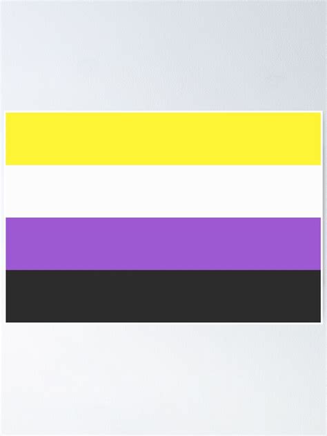 Nonbinary Non Binary Nb Pride Flag Queer Lgbt Poster For Sale By