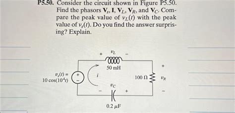 Solved 5 50 Consider The Circuit Shown In Figure P5 50 Chegg