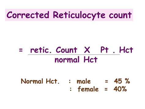 ChỈ SỐ HỒng CẦu LƯỚi ThỰc Corrected Reticulocyte Count Crc LÀ GÌ Labnotes123