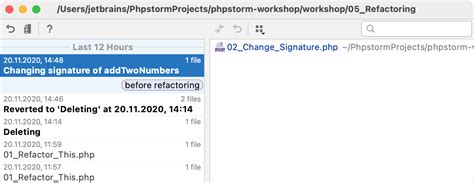 local history phpstorm documentation