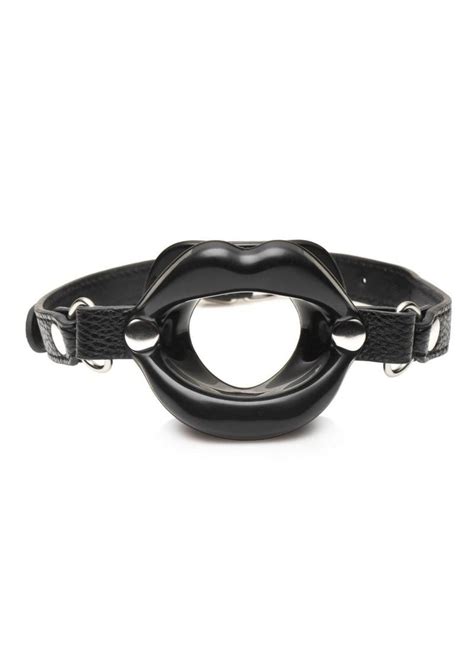 Juicy Lips Silicone Open Mouth Gag Black Love Bound