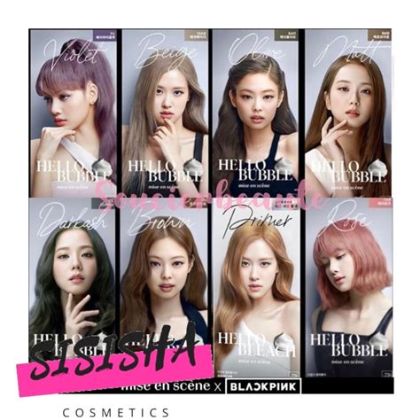 Mise En Scene Hello Bubble Hair Color Dye G Black Pink Shopee Malaysia