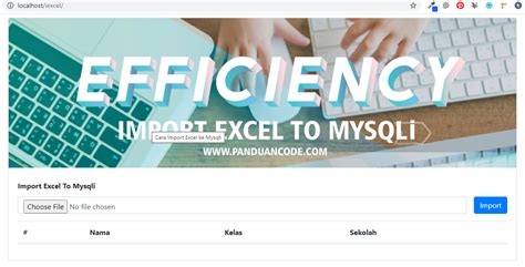 Cara Import Excel Ke MySQLi Pada PHP 7 Terbaru