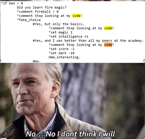 Author Trying To Stop Me From Codediving As If I Have A Sense Of Shame