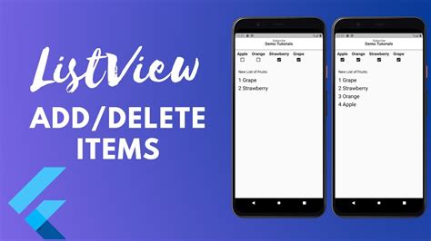 Flutter Listview Adddelete Items Youtube