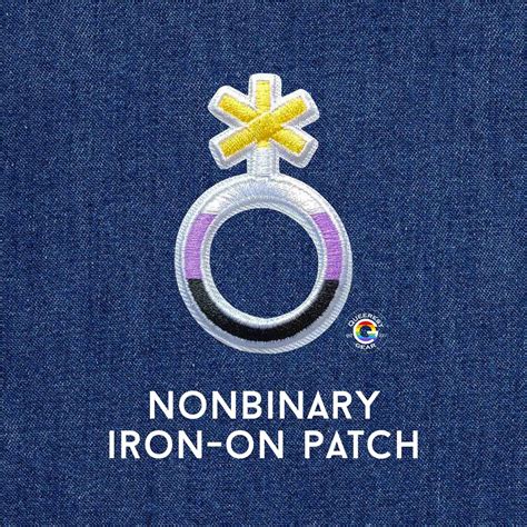 Nonbinary Patch Nonbinary Iron On Patch 3 Lgbt Patch Etsy