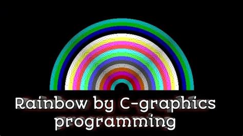 Program To Draw A Rainbow In C Programming Turbo C Youtube