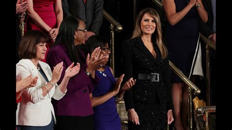 Sequins In Congress Melania Sparkles For Trumps Speech