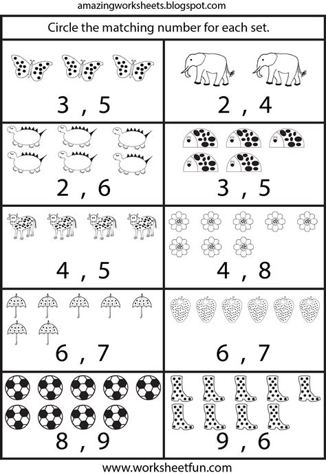Counting 1 To 10 Worksheets
