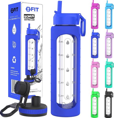 32 Oz Glass Water Bottle With Straw Lid Time Philippines Ubuy