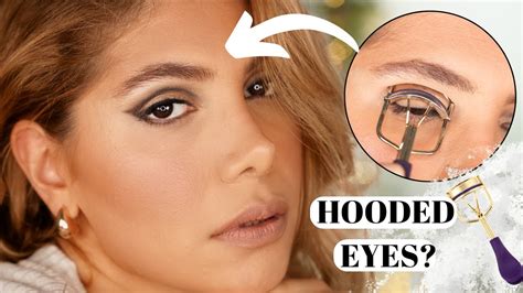 Easy Eyeliner Technique On Hooded Eyes Using A Lash Curler Graphic