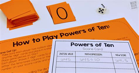 {free} Multiply And Divide By Powers Of Ten Game Includes Exponents