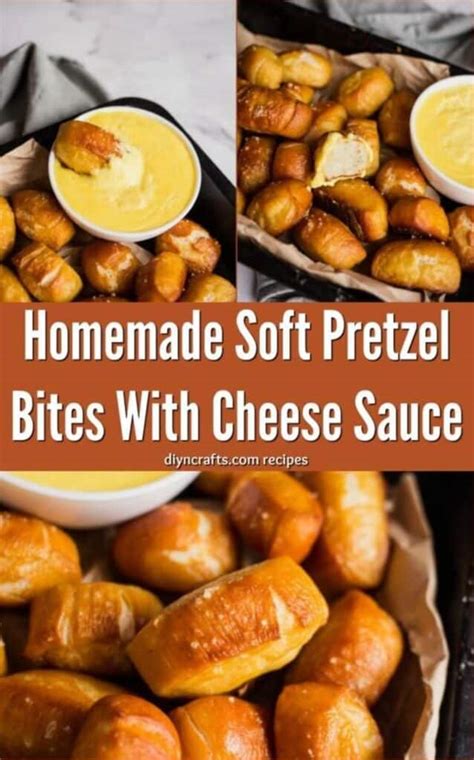 Homemade Soft Pretzel Bites With Cheese Sauce Video Recipe Diy And Crafts