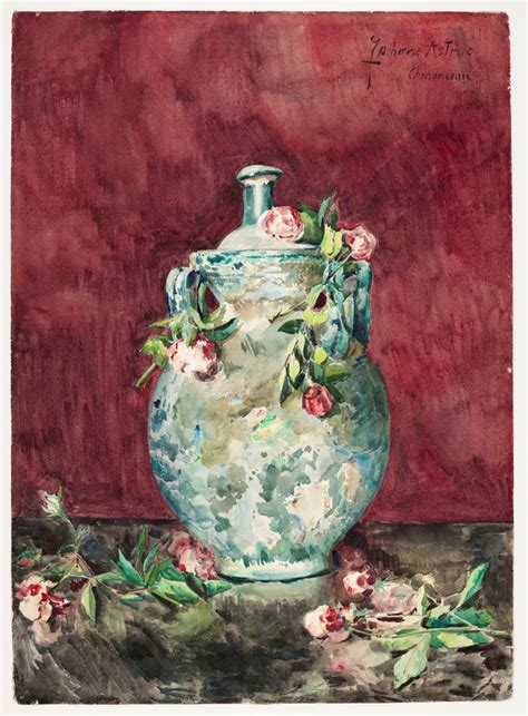 Roses Négligemment Jetées Sur Un Vase Zacharie Astruc Musée Dorsay