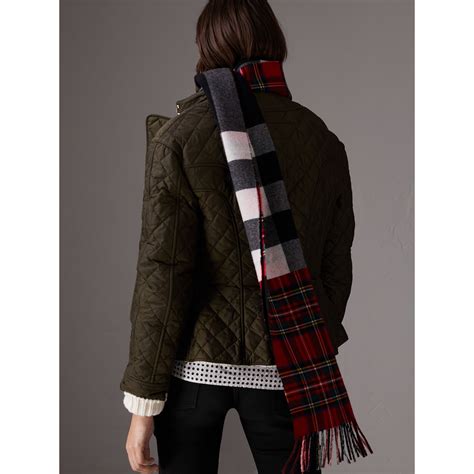 Diamond Quilted Jacket In Dark Olive Women Burberry United States