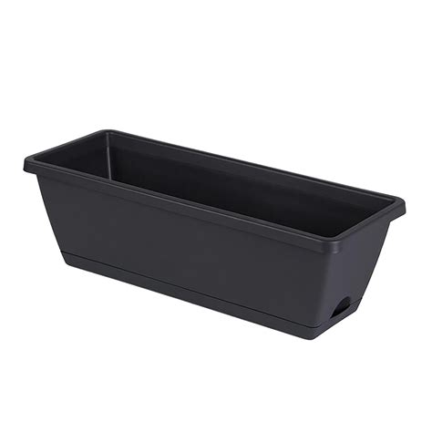 Rectangle Planter Box With Drainage Holes And Trays Plastic Planters