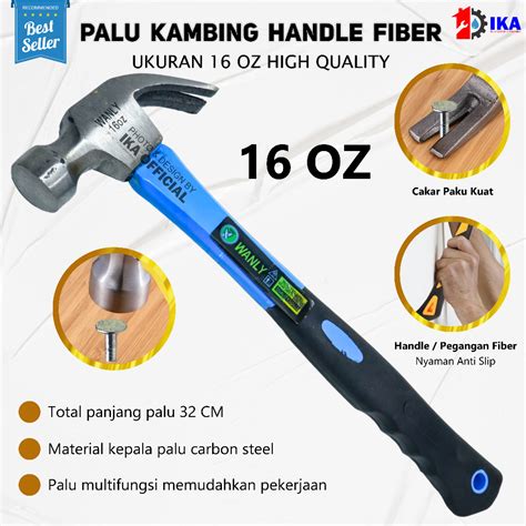 Jual Palu Kambing Claw Hammer 8 Oz Martil Cungkil Paku Gagang Fiber 8oz