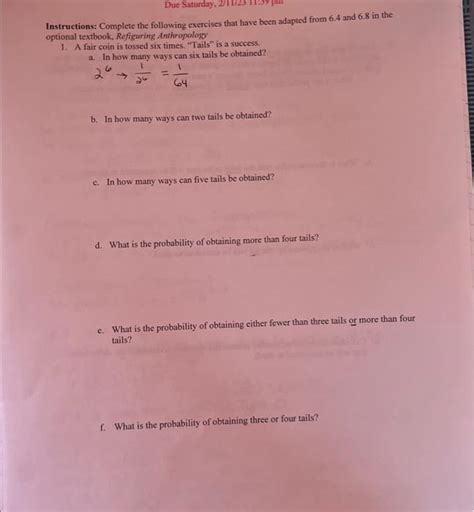 Solved Instructions Complete The Following Exercises That