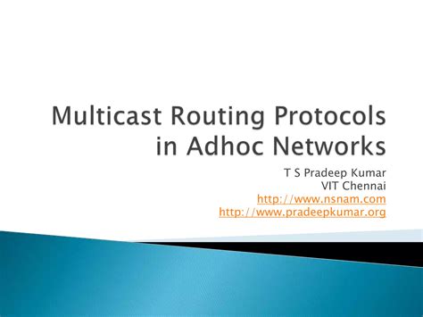 Multicast Routing Protocols In Adhoc Networks Pptx Computer Networking Computing