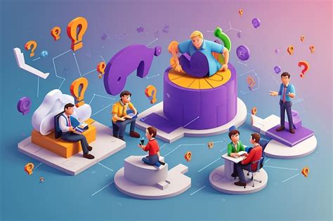 Premium Ai Image Business Problem Solving Concept Online Communication Problem And Question